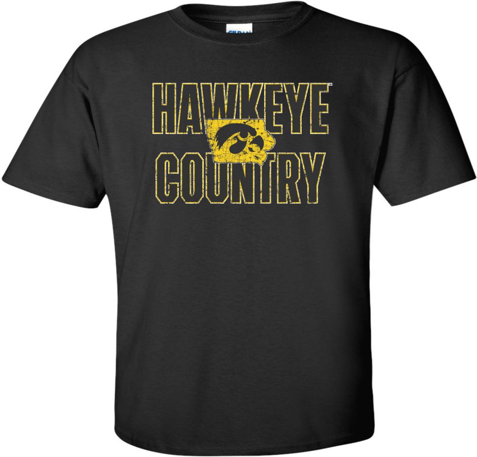 Hawkeye Country - Iowa Hawkeyes Black t-shirt| Flexy Threads
