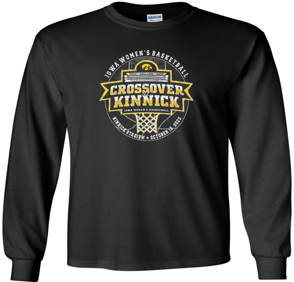 Crossover at Kinnick - Iowa Women's Basketball Long Sleeve Black shirt ...