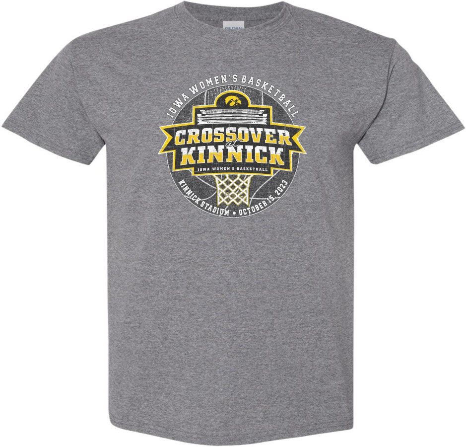 Crossover at Kinnick - Iowa Women's Basketball Medium Gray t-shirt ...