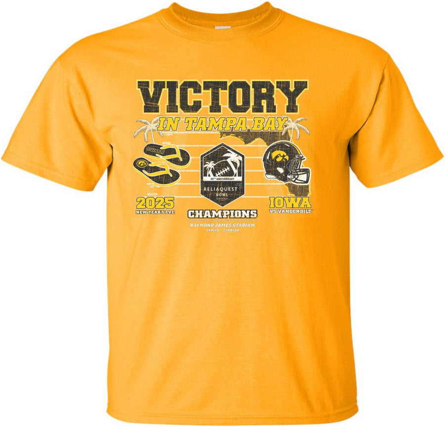 Victory in Tampa 2025 Iowa Reliaquest Bowl Champions - Youth t-shirt ...