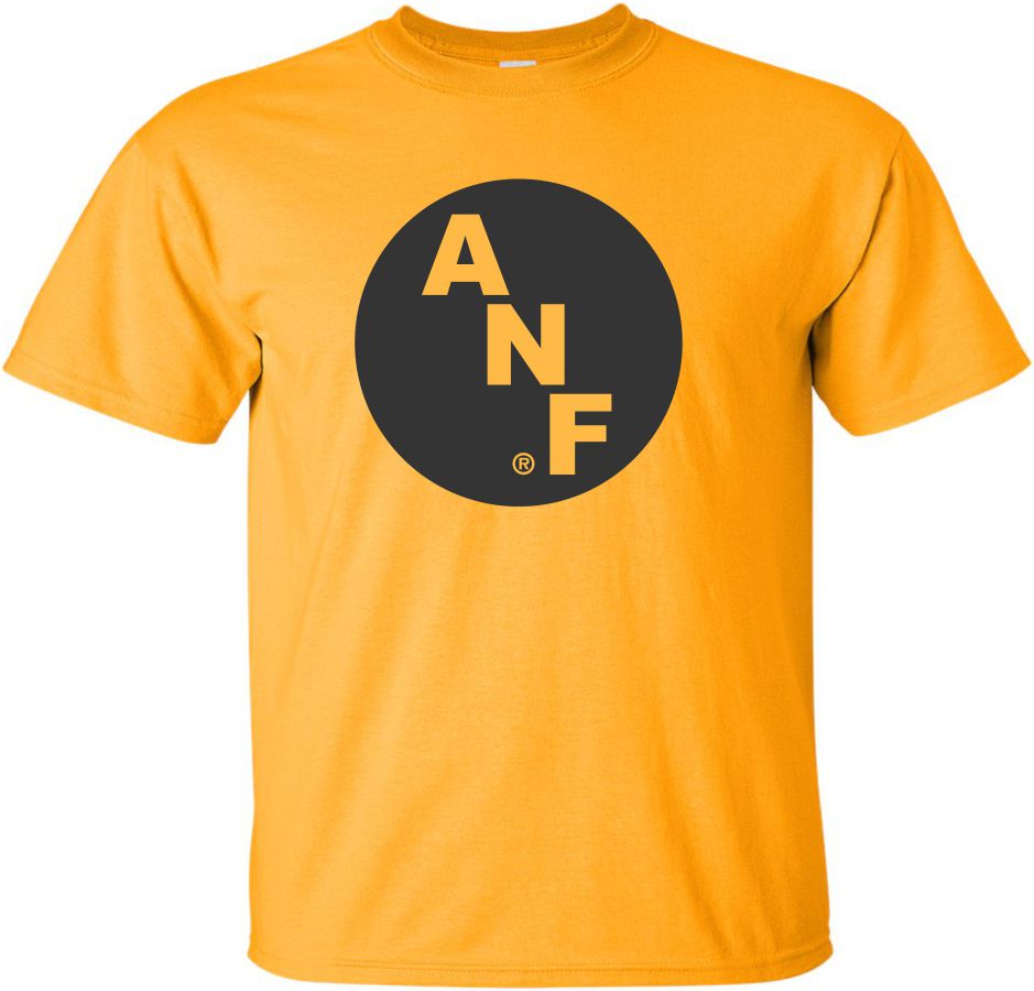 Big ANF Logo - Gold Iowa Hawkeyes t-shirt| Flexy Threads