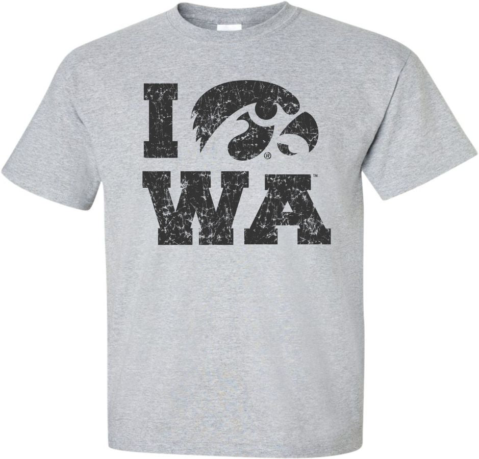 I-Tigerhawk-WA - Light Gray Iowa Hawkeyes t-shirt| Flexy Threads