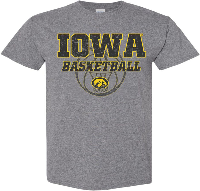 Iowa Basketball - Medium Gray Iowa Hawkeyes t-shirt| Flexy Threads