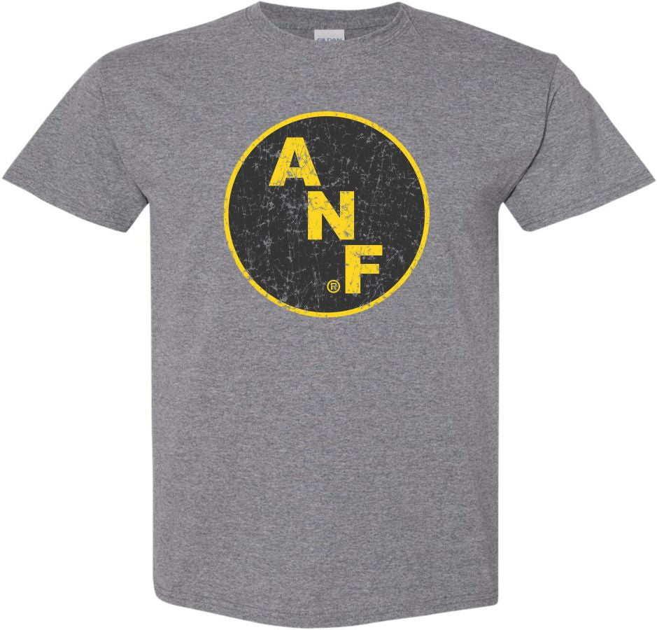 ANF Circle Logo - Medium Gray Iowa Hawkeyes t-shirt| Flexy Threads