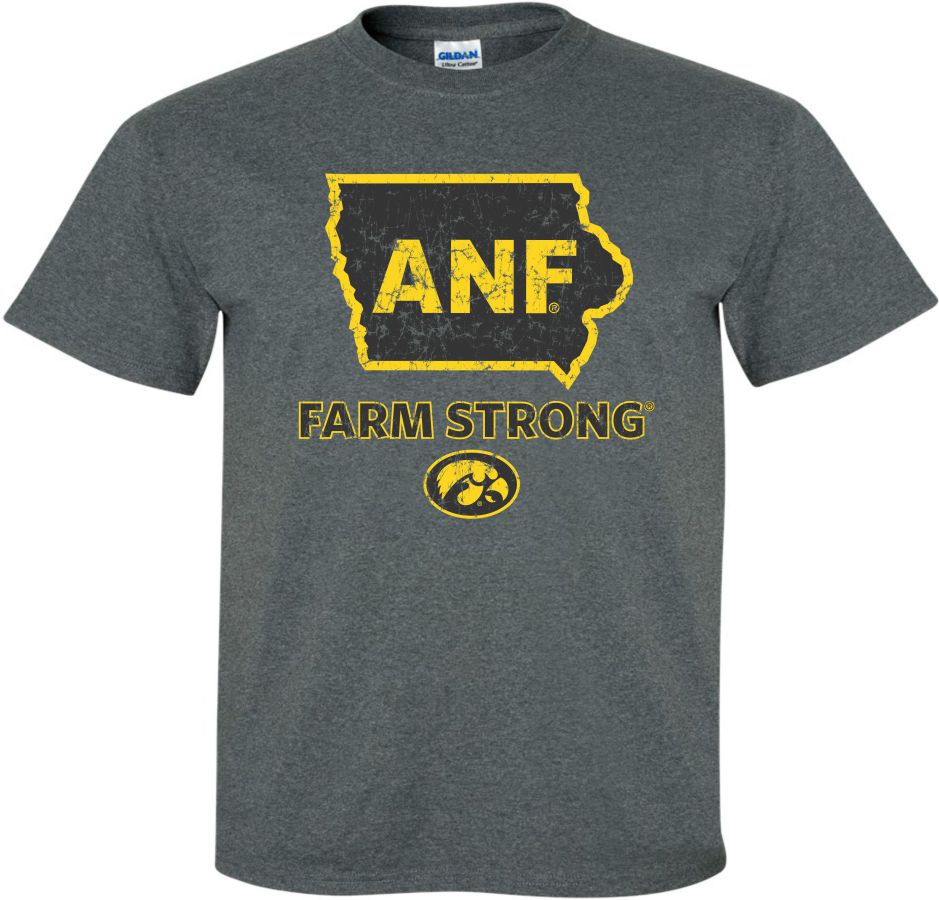 ANF in State Farm Strong - Dark Gray Iowa Hawkeyes t-shirt| Flexy Threads